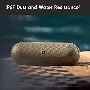 Beats Pill - Bluetooth Speaker and Portable Wireless Charger via USB-C - Up to 24 Hours Battery Life, IP67 Water Resistant, Apple & Android Compatible, Built-in Microphone – Campagne Gold (Renewed)