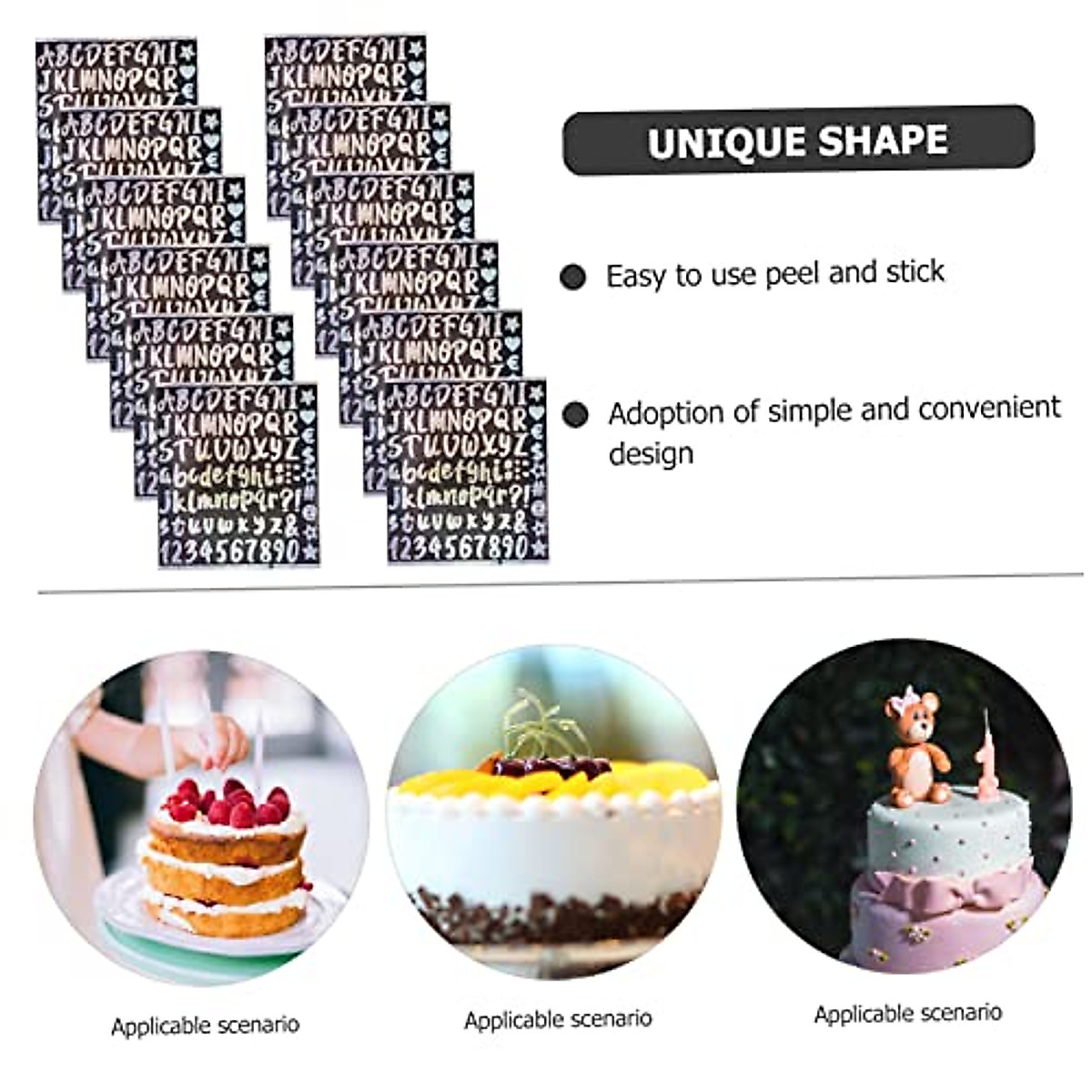 Housoutil 36 Sheets Alphanumeric Kit letters mailbox stickers vinyl letter stickers window sticker digital sign gold number stickers Self-Adhesive Decals for Signs outdoor mailbox numbers