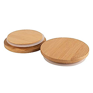 YeegfeyA Weck Jars - Weck Tulip Jars 1.5 Liter - Sour Dough Starter 2 Jars w/Wooden Lids