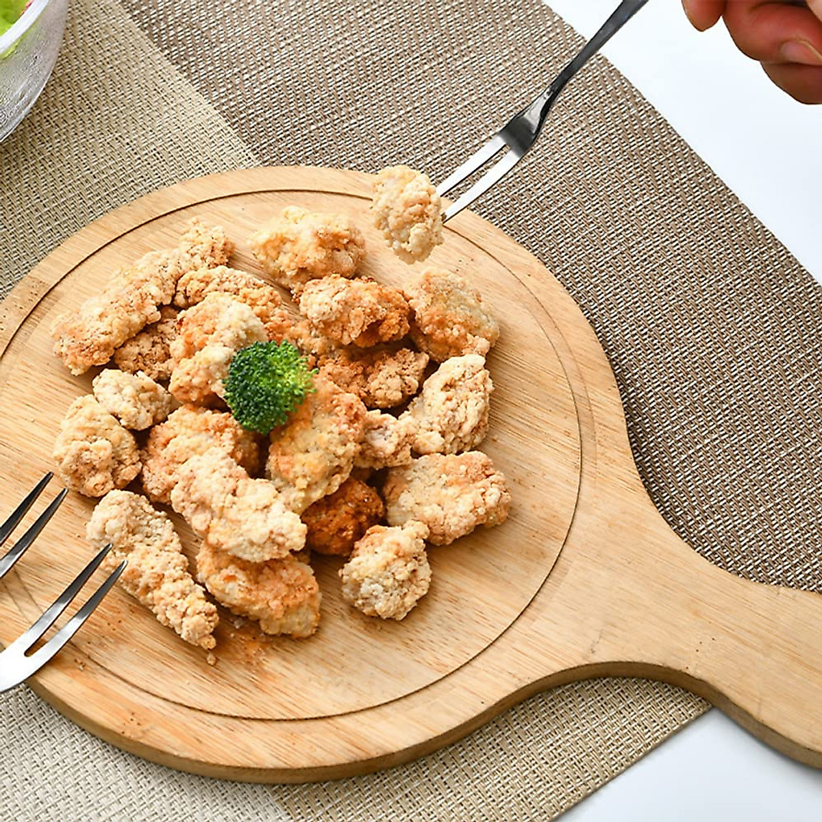 10pcs stainless steel 304 forks,Fruit, dessert, party use. Multi-purpose small stainless steel fork, exquisite life indispensable companion