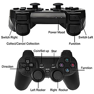 Retro Classic Game Console Wireless HDMI Output System，Built in 10000+ Classic Handheld Video Games 2.4G Wireless Controllers, 9 Emulator Consoles