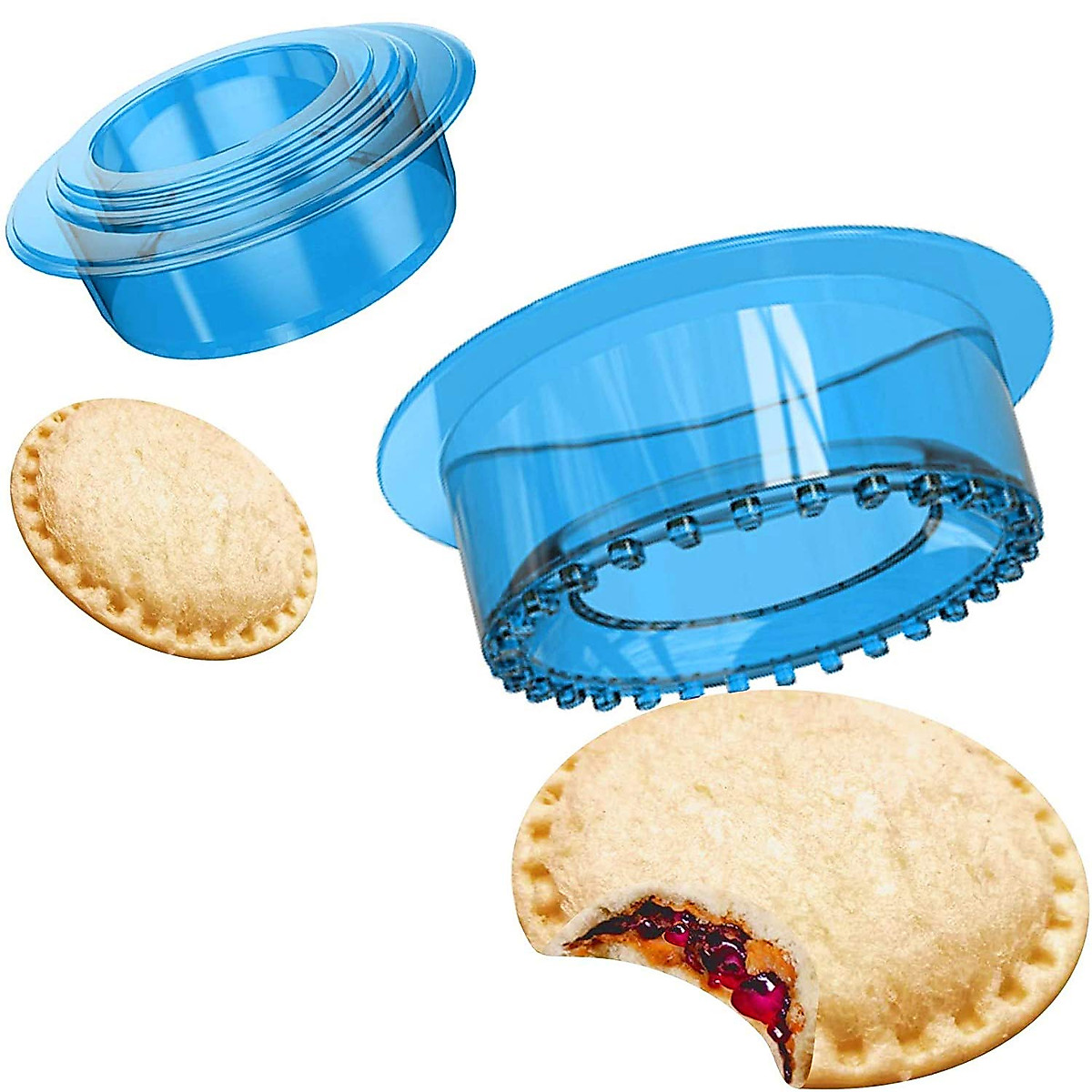 Uncrustables Sandwich Maker, Sandwich Cutter for Kids, Sandwich Cutter and Sealer Have a Lovely Lunch Lunchable Box and Bento Box of Childrens Boys Girls, Blue (Uncrustables Sandwich Maker-Blue)
