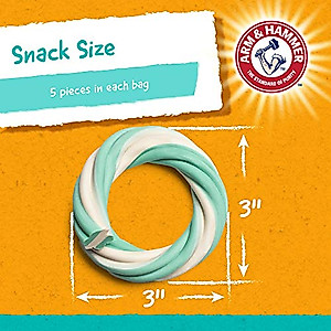 Arm & Hammer for Pets Ringers Dental Treats for Dogs | Dental Chews Fight Bad Dog Breath, Plaque & Tartar Without Brushing | Fresh Mint Flavor, 5 Count