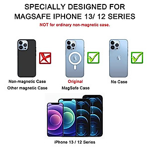 HALLEAST Magnetic Base Compatible with Popsocket iPhone 14/13/12 Mag Safe Case【Base Only】,Removable for Wireless Charging,Designed for P-Socket Grip or Phone Ring Holder Kickstand,Glitter Silver