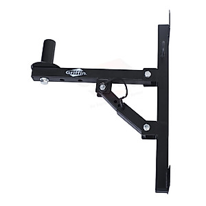 Premium PA Speakers Wall Mount Brackets By GRIFFIN | Set Of 2 All Steel Pro-Audio Speaker 35mm Pole Holder | Securing Locking Pin & 3 Horizontal Level Tilt Adjustments | On Stage Studio Monitor Stands