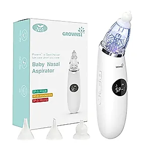 Baby Nasal Aspirator | Baby Nose Sucker | Baby Nose Cleaner, Automatic Booger Sucker for Baby, Rechargeable, with Pause & Music & Light Soothing Function