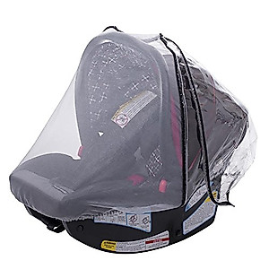 Infant Carrier Car Seat Rain & Weather Sheild Cover 2-In-1, Plastic & Net