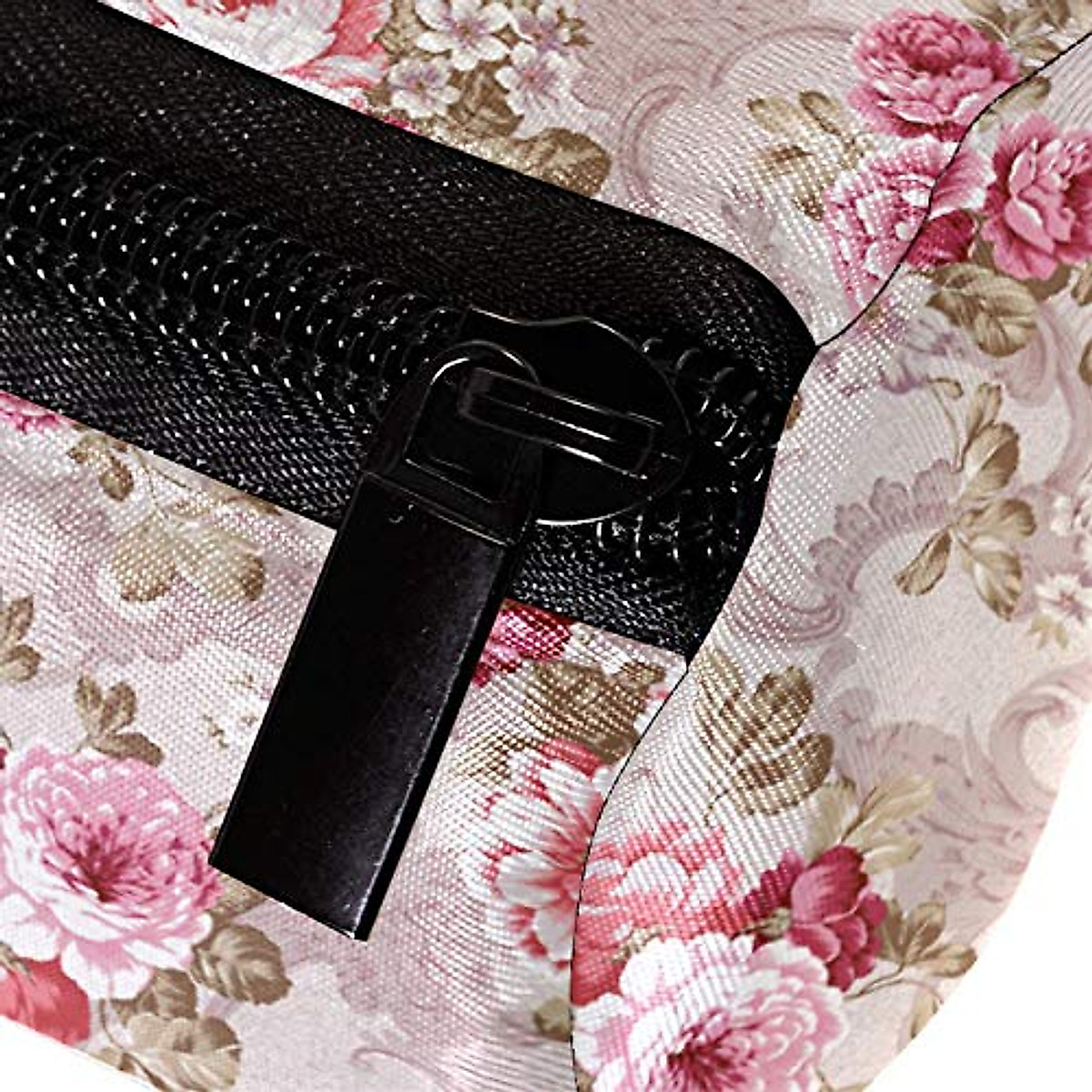 Pink Floral Pattern Pencil Bag Pen Case Stationary Case Pencil Pouch Desk Organizer Makeup Cosmetic Bag for School Office