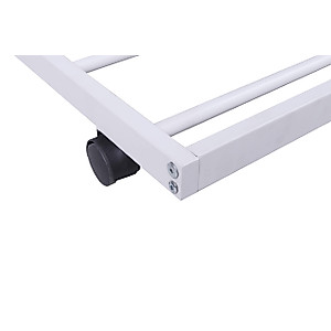 Modern Daybed with a Trundle Twin Size,Daybed Metal Frame with Pullout Trundle for Kids Teens and Adults, No Box Spring Needed,White Gray