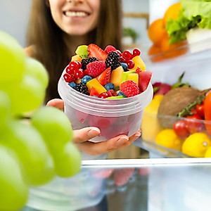 Xuelimei 18 pcs 8 oz/ 250ml Small Plastic Food Containers,Reusable Food Storage Containers with Lids Plastic Reusable Freezer Storage Containers, Leakproof & Airtight, Freezer Safe, Dishwasher Safe.