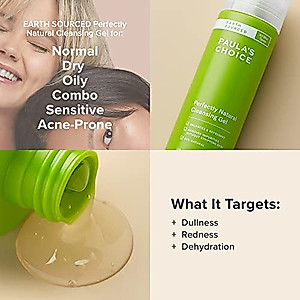 Paula's Choice EARTH SOURCED Perfectly Natural Gel Cleanser with Aloe, 98% Natural & Fragrance Free, 6.7 Ounce