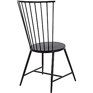 OSP Home Furnishings Bryce 26" Dining Chair, Alloy Steel, Black