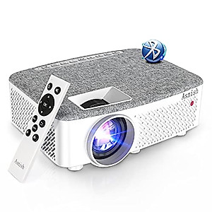 Movie Projector, Bluetooth Outdoor Projector Full HD 1080P 200" Display 9500 Lumen Brightness Compatible with TV Stick, Video Games, Phone, VGA, AV, TF, USB, HD