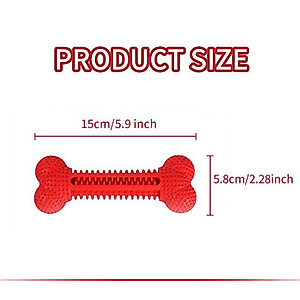 Patchy's Pets Puppy and Dog Toothbrush Dental Chew Toy Bone, Teeth Cleaning, Teething, Soft Flexible Durable Rubber Dog Toys, Small Treat Holder, Puppy and Small Breeds, Non Toxic (Yellow)