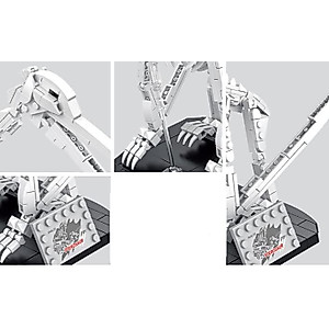 General Jim's Dinosaur Set Pterodactyl and Fossil with Display Stand 2 in 1 Posable Building Blocks Toy Bricks Set - for Teens and Adults