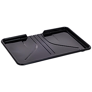 Sweet Home Collection Dish Drainer Drain Board and Utensil Holder Simple Easy to Use, 17" x 12" x 5", Black
