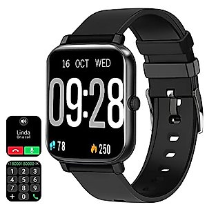 Smart Watch for Android Phones with Call Receive/Dial, 1.7“ IP68 Waterproof Fitness Tracker with Heart Rate SpO2, Sleep Tracker Voice Control Sport Activity Trackers Smartwatch for Women Men