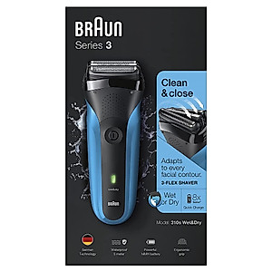 Braun Beard Detail Trimmer,Hair Clippers for Men,Cordless & Rechargeable,Mini Foil Shaver with Gillette ProGlide Razor,Silver,10pc and Electric Razor for Men, Series 3 310s,Rechargeable,Wet & Dry