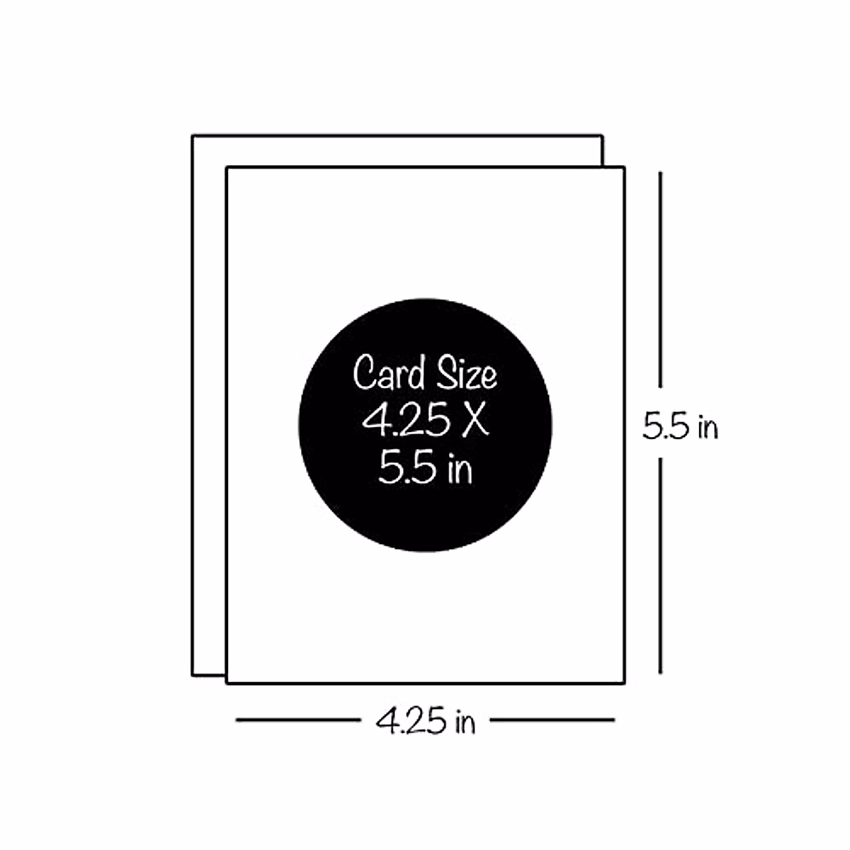 Black Cat Birthday Card | Handmade Single Greeting Card | Cat Silhouette with Party Hat Notecard with Envelope