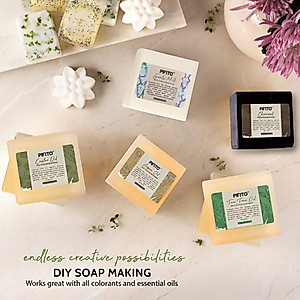 Pifito Melt and Pour Soap Base Sampler (7 lbs) │ Assortment of 7 Bases (1lb ea) │ Argan Oil, Avocado Oil, Castor Oil, Charcoal, Tea Tree Oil, Goats Milk, Aloe Vera │ Glycerin Soap Making Supplies