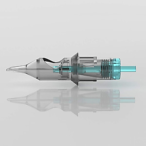 STIGMA Aquamarine Knight Tattoo Cartridges #10(7RL) 20Pcs Bugpin Disposable Tattoo Needle Cartridges with Membrane Round Liner EN02B-20-1007RL