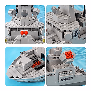 SUNHABI Boys Toys 10-12 Years Old Toys for Boys Age 8-10 7-8-9-10 Military Battleship Building Toys Compatible with Lego Sets for Boys 8-14 Gifts for 10+ Year Old Boys 10 Year Old Boy Gifts
