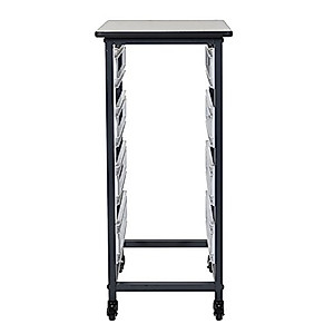 LUXOR MBS-SR-4L Mobile Bin System - Single Row Gray 20 L x 17 125 W x 37 5 H