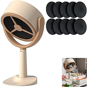 VYOFLA Portable Smoke Purifier, Portable Kitchen Exhaust Fan, Desktop Range Hoods, Removable and Washable Exhaust Fan,Suitable for Indoor Barbecues, Fondue and RV Kitchen (Charging)
