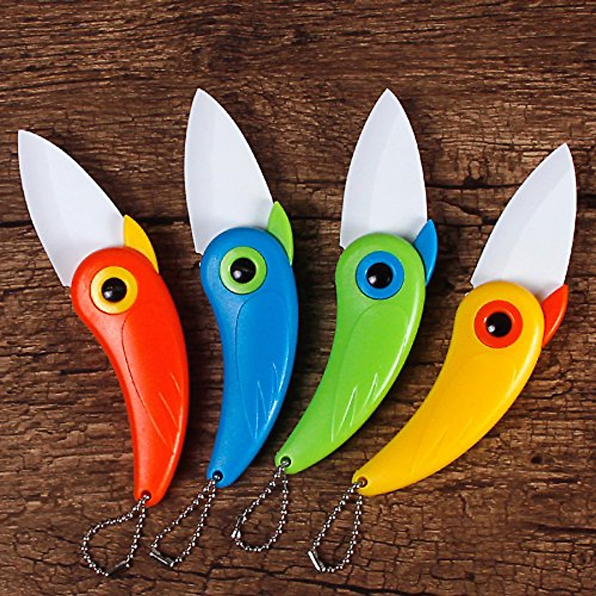 Creative Bird Shape Collapsible Portable Folding Ceramic Fruit Knife Paring Knife (four Colors Optional)