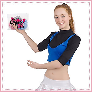 Henoyso 90 Pieces Cheer Makeup Bag Cheerleaders Gifts Cosmetic Cheer Bags for Cheerleaders Cheer Gifts for Team Cheer Party Favors Travel Pouch Makeup Case for Women Teammates Accessories, 9 Styles