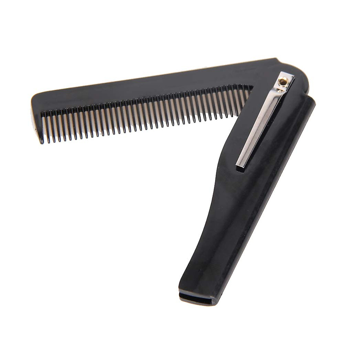 haixclvyE Beard Brush for Men - Men Folding Beard Comb Mustache Styling Shaper Beauty Hairdressing Tool Black
