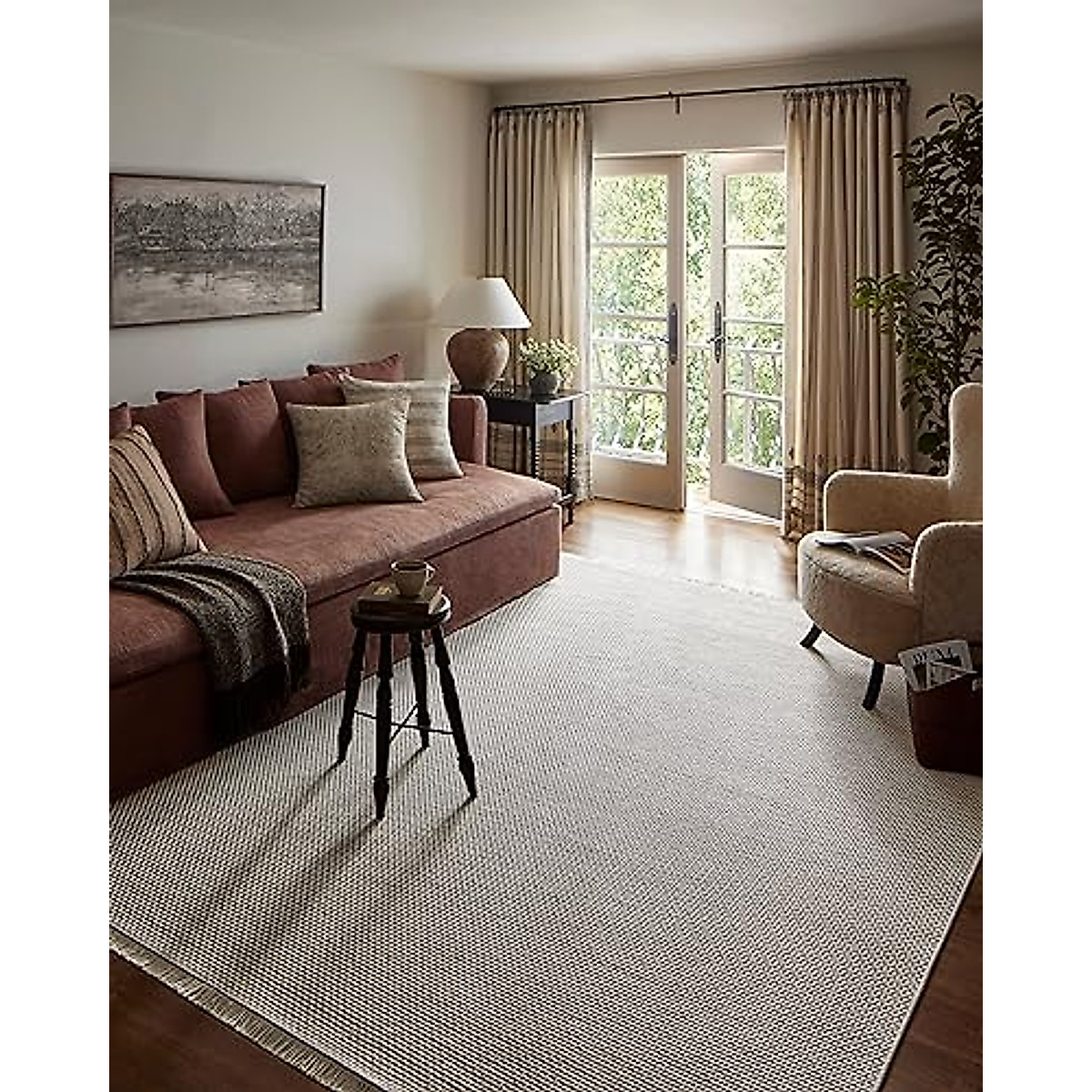 Loloi Amber Lewis x Malibu Ivory/Dove 7'-8" x 10' Area Rug