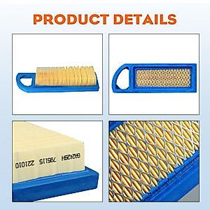 Hipa 698083 697153 Air Filter for John Deere LA115 LA105 L100 Z225 LA110 GY20573 Craftsman LT1000 LT2000 Mower 794422 795115 697015 697634 797008 697776 14-20 HP Intek Engines (3Pack)