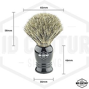 MCS Premium Safety Razor Shaving Kit: Complete Wet Shave Set w/Double Edge Razor, Pure Badger Brush, Heavy Chrome Stand, Travel Case, Extra Blades & Gift Box (Black)