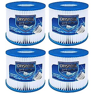 Cryspool VI Spa Filters Replacements for Type VI, Lazy-Z-Spa, 90352E Coleman SaluSpa hot tub Filter, 4 Pack
