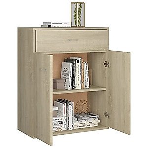 SEASD Sideboards and Buffets Cabinet with Storage Home Decor Sonoma Oak 23.6"x11.8"x29.5" Chipboard