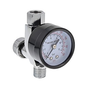 TCP Global Brand Air Adjusting Valve Regulator with Gauge for Spray Guns and Pnuematic Tools (1/4"NPT)