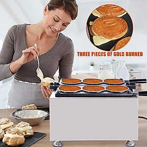Commercial Waffle Maker, 3000W Portable 3-Grid Waffle Coin Irons, Commercial Electric Waffle Maker, Pancake Maker, Muffins Baking Machine for Restaurant