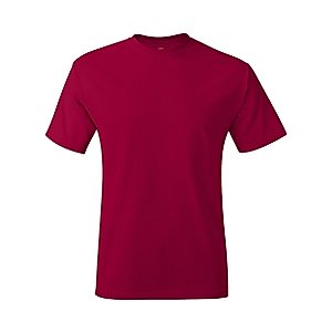 Hanes Tagless Men`s T-Shirt Deep Red