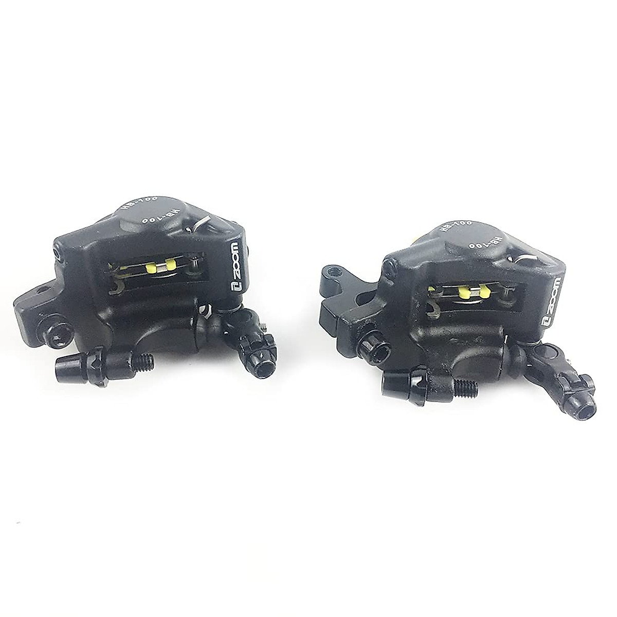 MTB Road HB-100 MTB Road Line Pulling Hydraulic Disc Brake Calipers Front & Rear Mountain Bike Disc Brake E-BIKE Disc Brake (1 Pair Black)