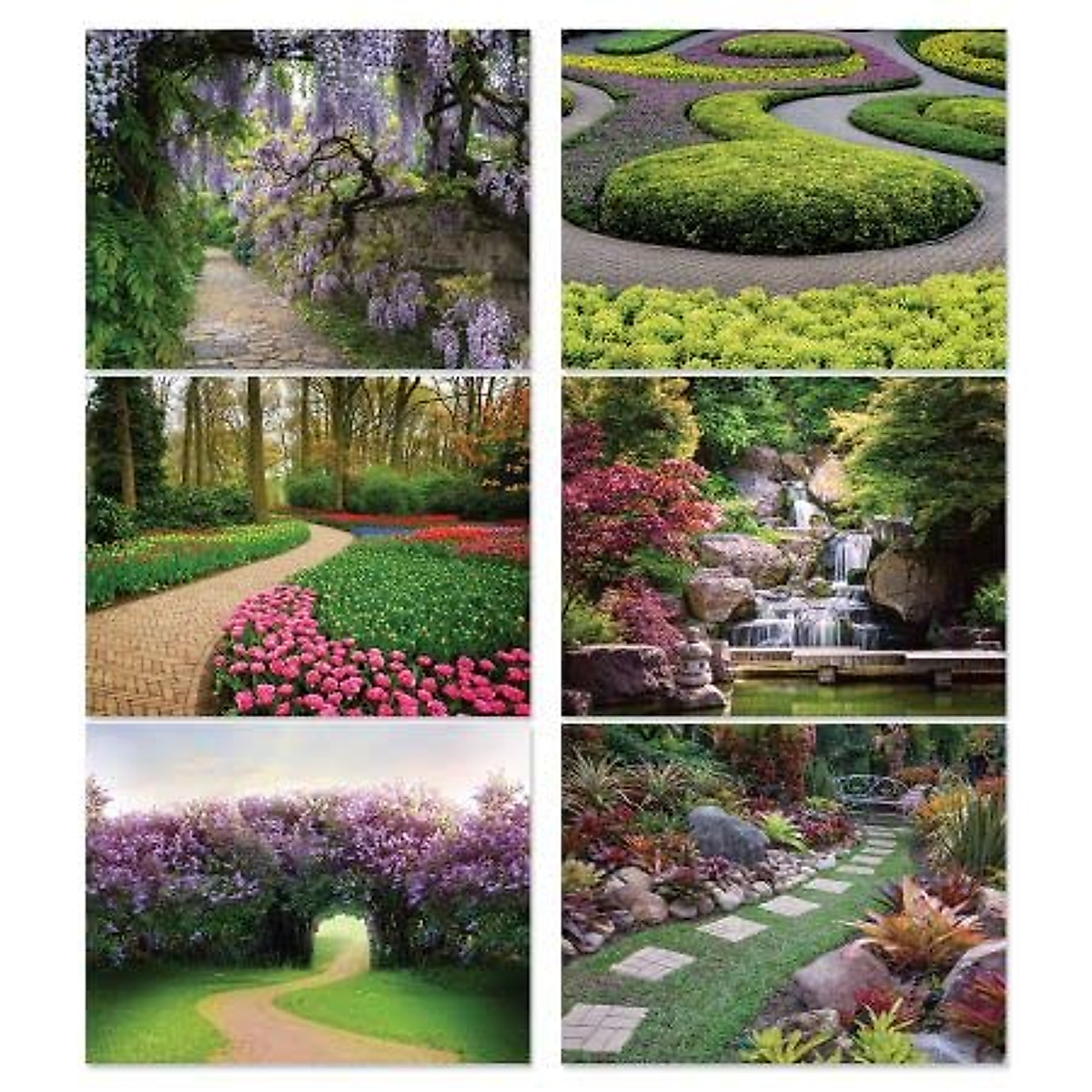 2024 Garden Path Wall Calendar, 12-Inch x 9-Inch Size Closed, 18-Inch Size Open, Large Bookstore-Quality, Spiral-Bound Hanging Monthly Wall Calendars for Kitchen & Office, by Current