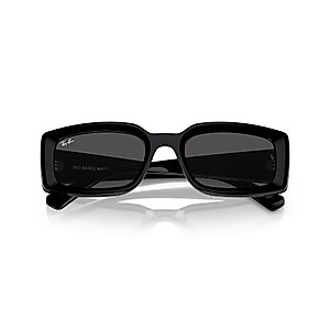 Ray-Ban Women's RB4395 Kiliane Square Sunglasses, Black/Dark Grey, 54 mm