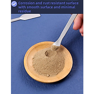 luvilly 10PCS Stainless Steel Lab Spoon Spatula - 2 in 1 Mixing and Sampling Tool