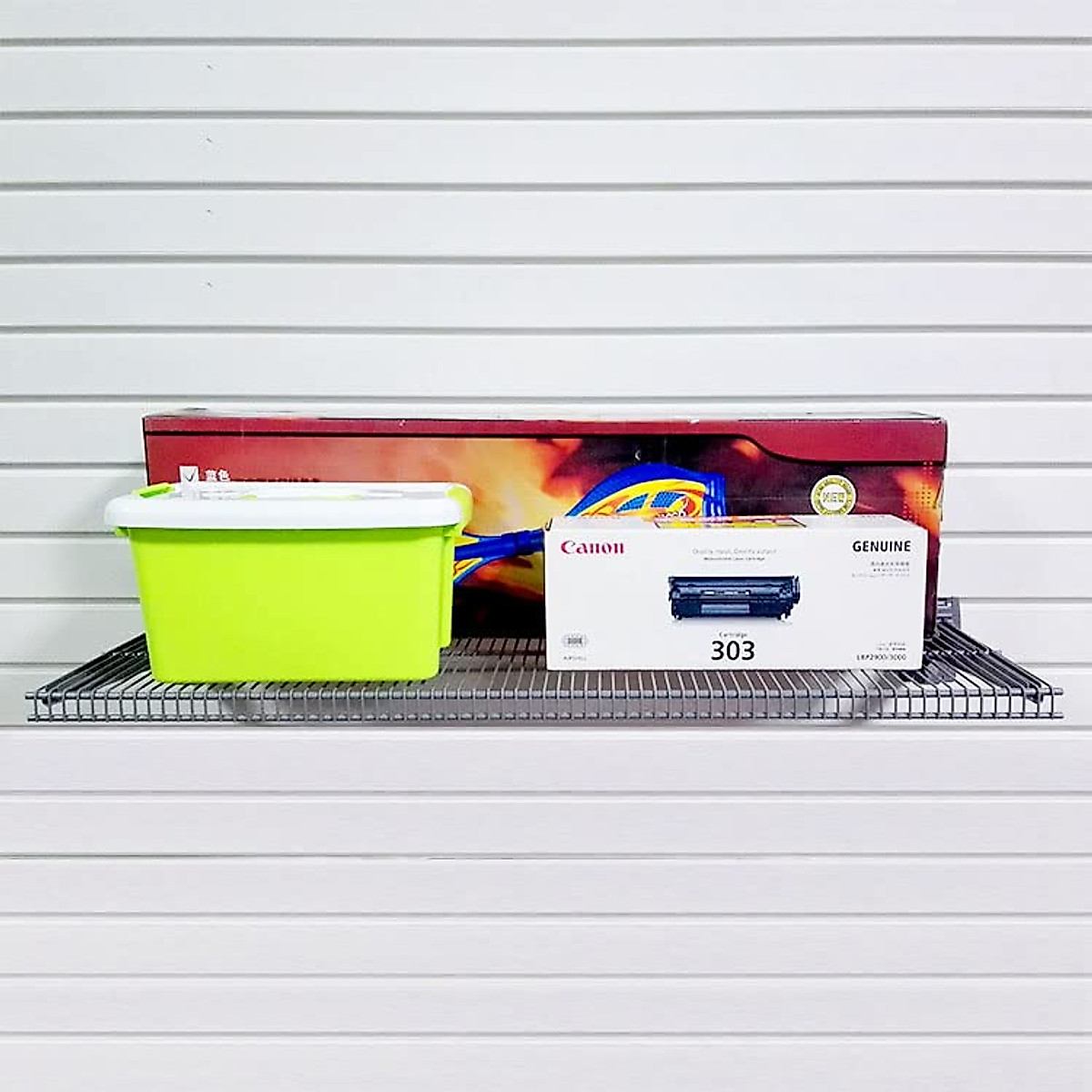 Baoz 2pcs Wall Shelf Kit Garage Storage Rack Heavy Duty Metal Carbon Steel Floating Shelf Mounted Ventilated Shelves for Slatwall(12x24in)