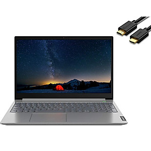 Lenovo ThinkBook 15 15.6" IPS FHD (1920x1080) Business Laptop (Intel Quad Core i7-1065G7, 32GB DDR4, 1TB SSD) Backlit, Fingerprint, Type-C, RJ-45, Windows 10 Pro, IST Computers HDMI Cable (Renewed)