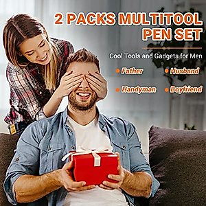 Gifts for Men, 9 in 1 Multitool Pen Set and 18 in 1 Snowflake Multitool, Gifts for Men Who Have Everything