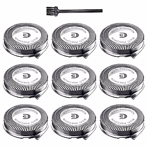 SH30 Replacement Heads Compatible with Philips Norelco Series 3000, 2000, 1000 Shavers and S738 Click and Style, 9 pack