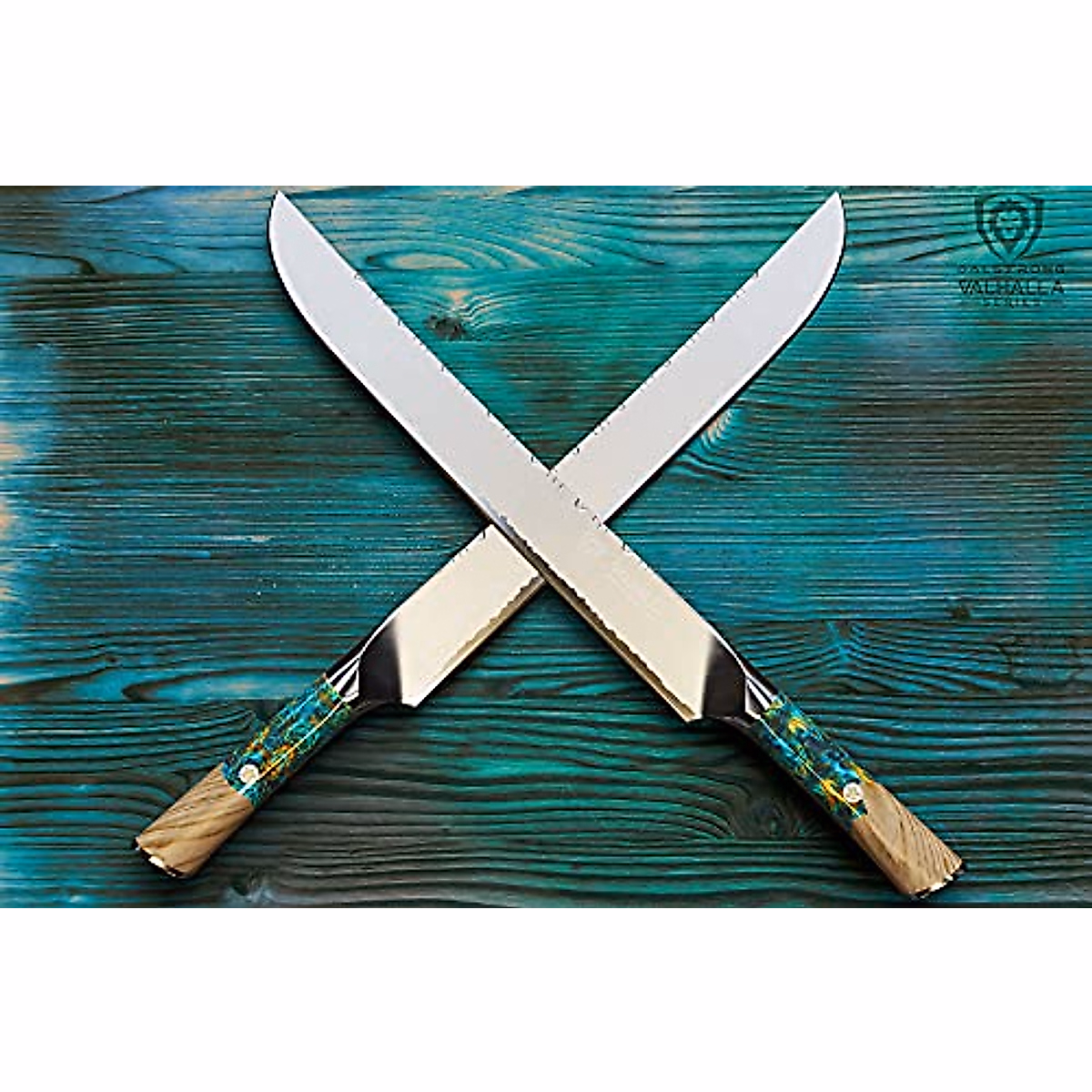 Dalstrong Slicing & Carving Knife - 12 inch - Valhalla Series - 9CR18MOV HC Steel - Celestial Resin & Wood Handle - Razor Sharp Kitchen Knife - w/Leather Sheath