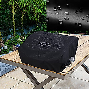 Cover for Blackstone 17 inch Griddle Water Resistant 600D Polyester Heavy Duty Flat top 17" Gas Grill Cover Exclusively Fits Blackstone 17" Griddle Cooking Station-17in Griddle with Hood Cover