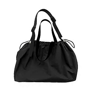 NAARIIAN Hobo Bags Cross body Unisex Light weight Nylon Shopping Travel Tote Shoulder Bag with Organizer(Black)